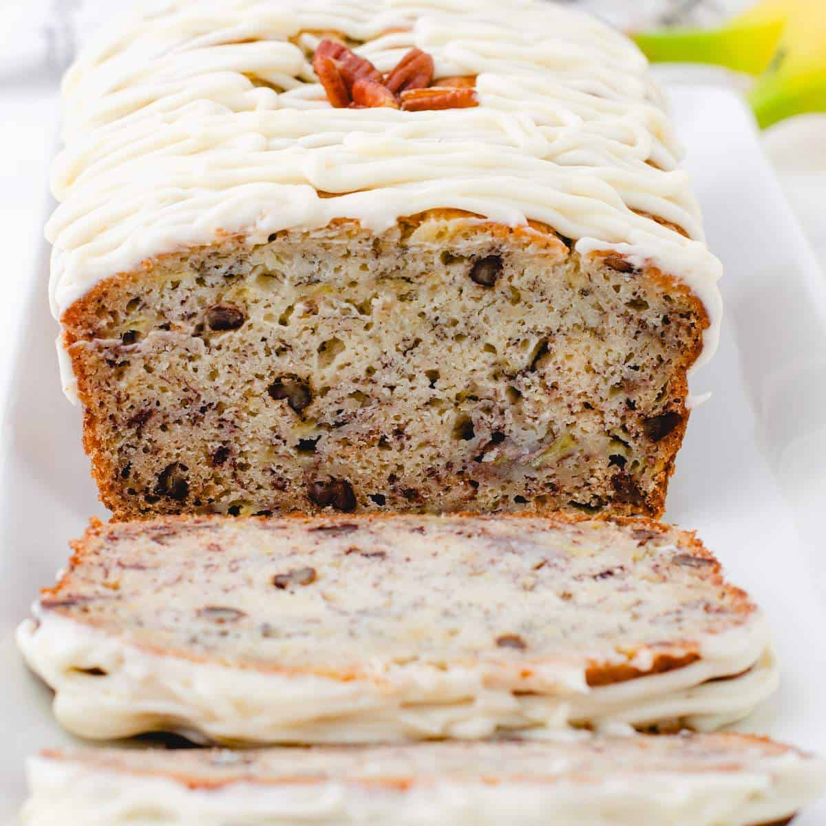 Buttermilk Banana Bread with Cream Cheese Icing - The Recipe Feed